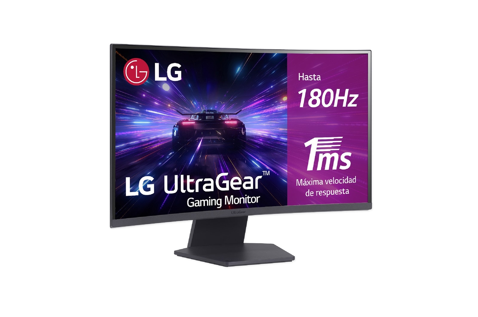 Monitor LG UltraGear 27" (68,4cm) curvo 1000R, 1ms, 2560 x 1440 QHD, 180Hz, AMD FreeSync ...
